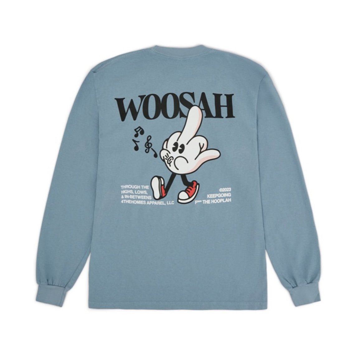 KEEPGOING Woosah Longsleeve Tee (Blue) – 4 The Homies Apparel, LLC